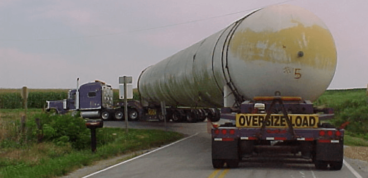 McAfee Trucking - Oversized Tank Delivery Gallery