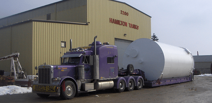 McAfee Trucking - Oversized Tank Delivery Gallery