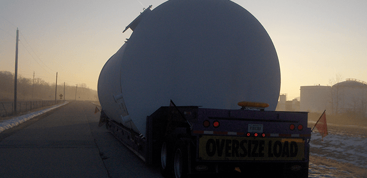 McAfee Trucking - Oversized Tank Delivery Gallery