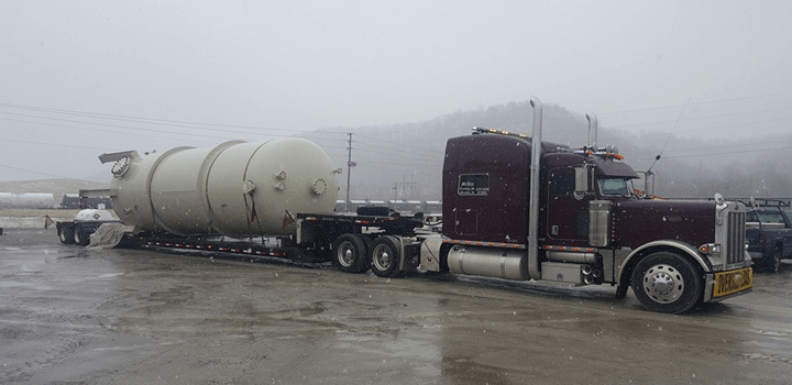 McAfee Trucking - Oversized Tank Delivery Gallery