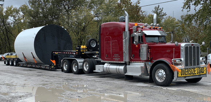 McAfee Trucking - Oversized Tank Delivery Gallery